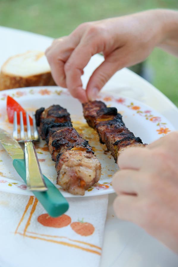 Barbecue view stock photo. Image of burn, charcoal, hamburger - 11757162
