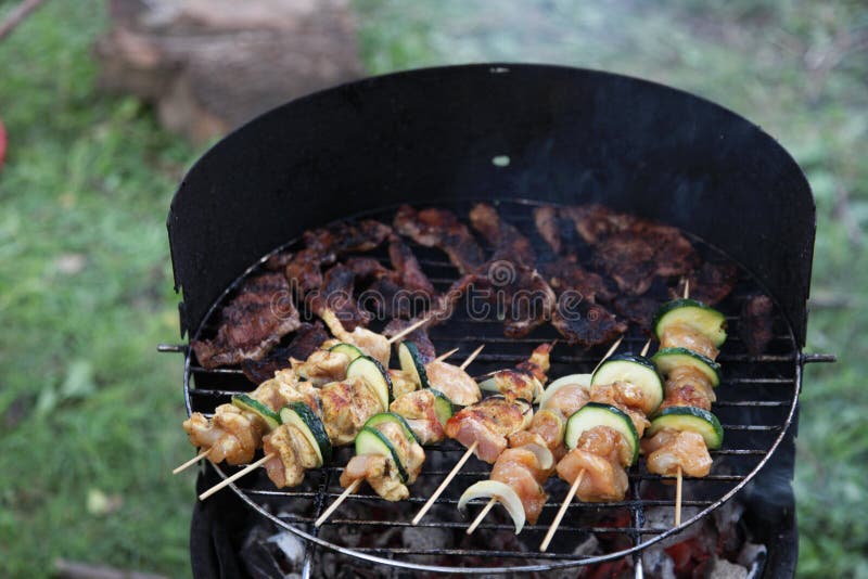 Barbecue view stock photo. Image of beef, grill, food - 15666796