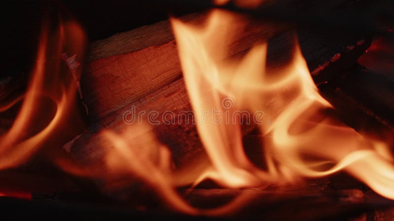Barbecue Wood and Coal Fire Like Hell Stock Footage - Video of ...