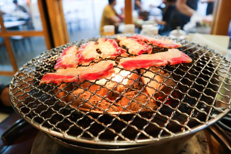 Barbecued Beef or Grilled Beef on the Broiler Stock Photo - Image of ...