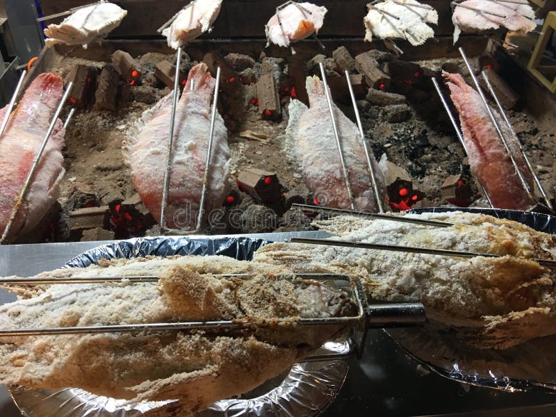 Barbecued fish stock image. Image of food, closeup, asia - 73857223