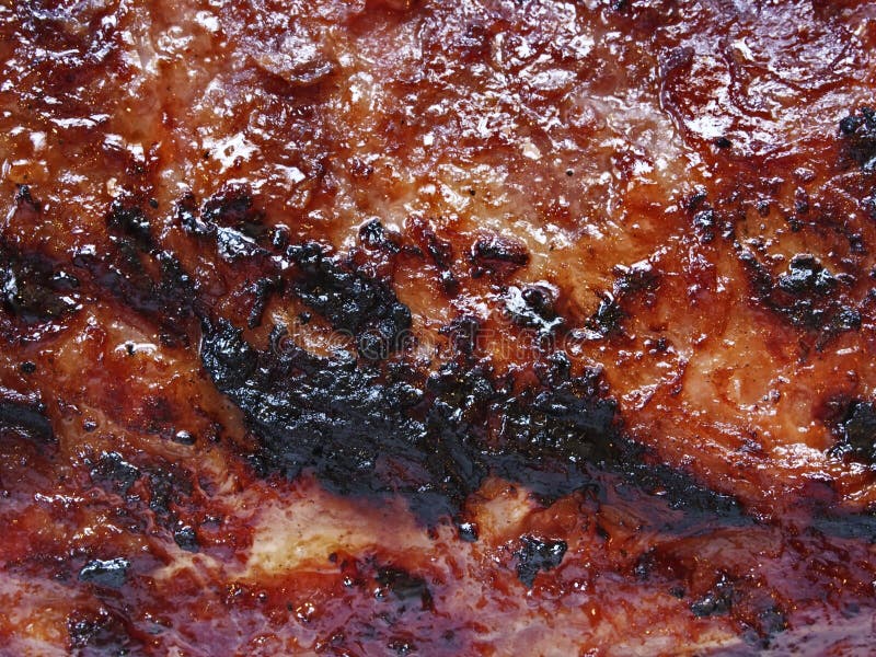 Barbecued Meat Texture Background Stock Image - Image of sauce, food ...