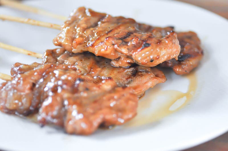 Barbecued Pork, Grilled Pork, Stock Photo - Image of meat, asian: 90332808