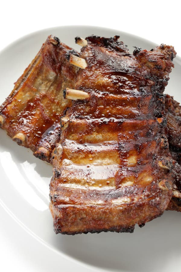 Barbecued pork spare ribs stock photo. Image of portion - 27122164