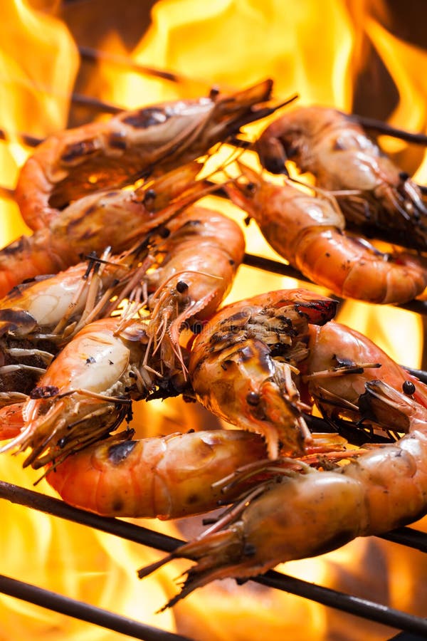 Barbecued stock image. Image of prawn, cooking, gourmet - 59968765