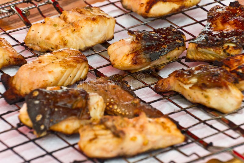 Barbecued white fish stock photo. Image of diet, cook - 20526798