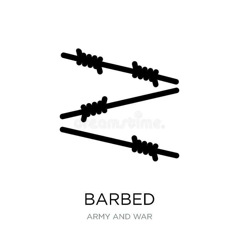Barbed Icon in Trendy Design Style. Barbed Icon Isolated on White ...