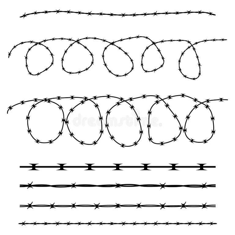 Barbed Coil Wire Stock Illustrations – 206 Barbed Coil Wire Stock ...