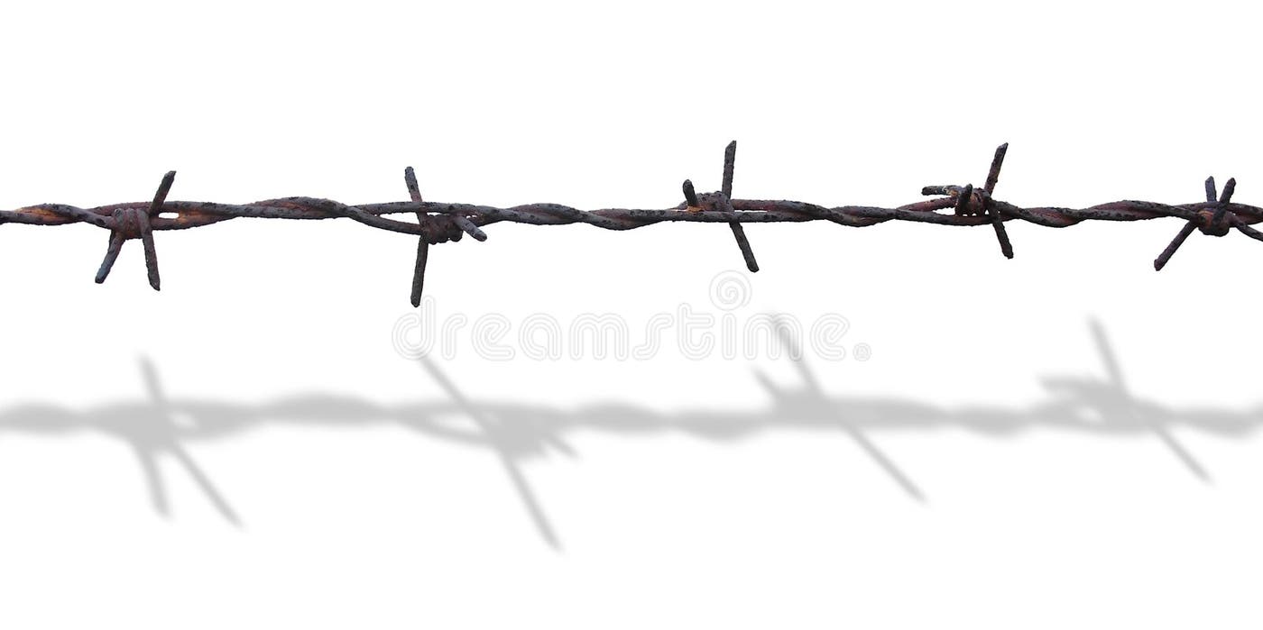 Rusty Barbed Wire Barrier Stock Illustrations – 575 Rusty Barbed Wire ...
