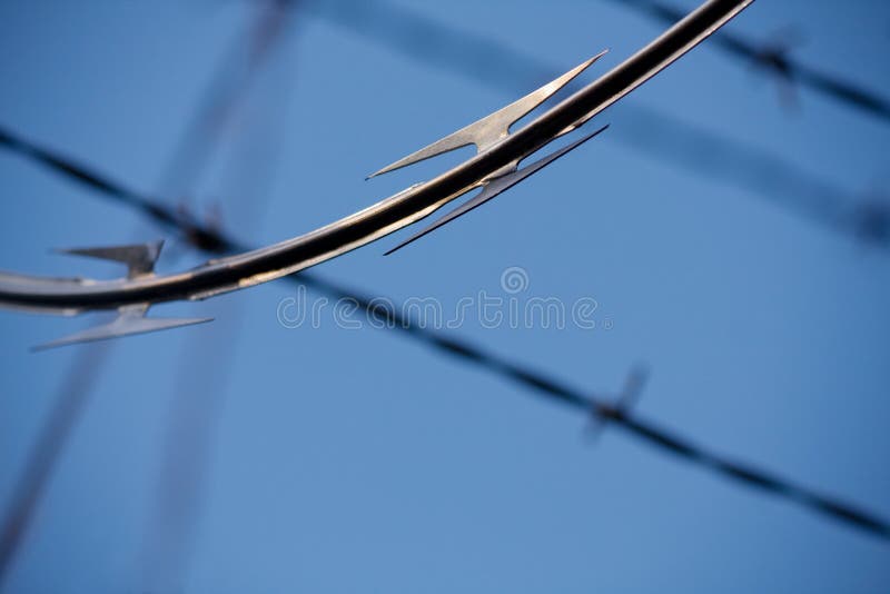 Razor Wire stock image. Image of wire, fence, beware, secure - 87769