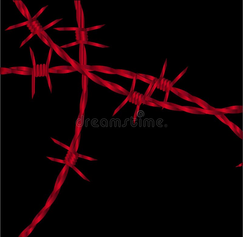 Barbed Wire Red Background Stock Illustrations – 641 Barbed Wire Red ...