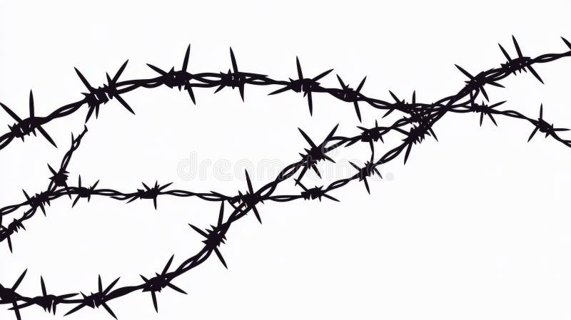 Barbed Wire Background Vector Design. Stock Illustration Barbed Wire ...