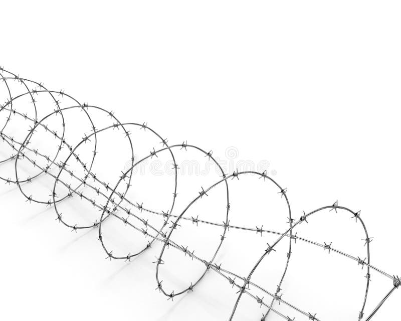 Barbed wire border stock illustration. Illustration of barbwire - 15516371