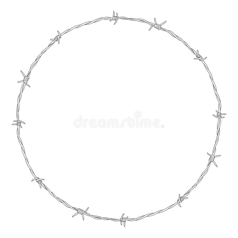 Barb Wire Circle Vector Stock Illustrations – 383 Barb Wire Circle ...