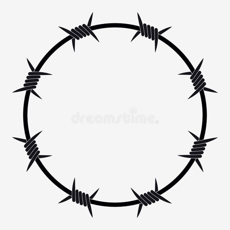 Barb Wire Circle Stock Illustrations – 511 Barb Wire Circle Stock ...