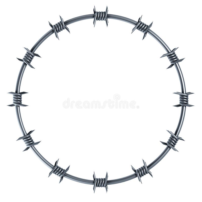 Barbed wire frame vector stock vector. Illustration of iron - 22977362