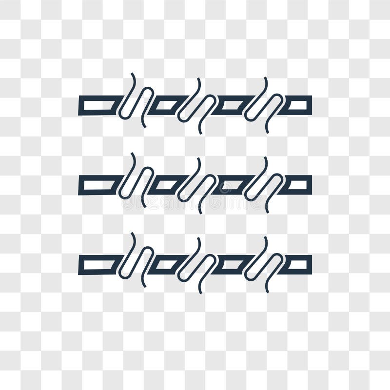 Barbed Wire Concept Vector Linear Icon Isolated on Transparent B Stock ...