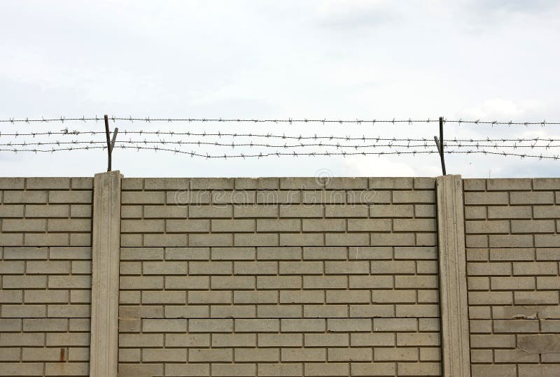 Barbed wire fence stock image. Image of danger, edge - 19512087