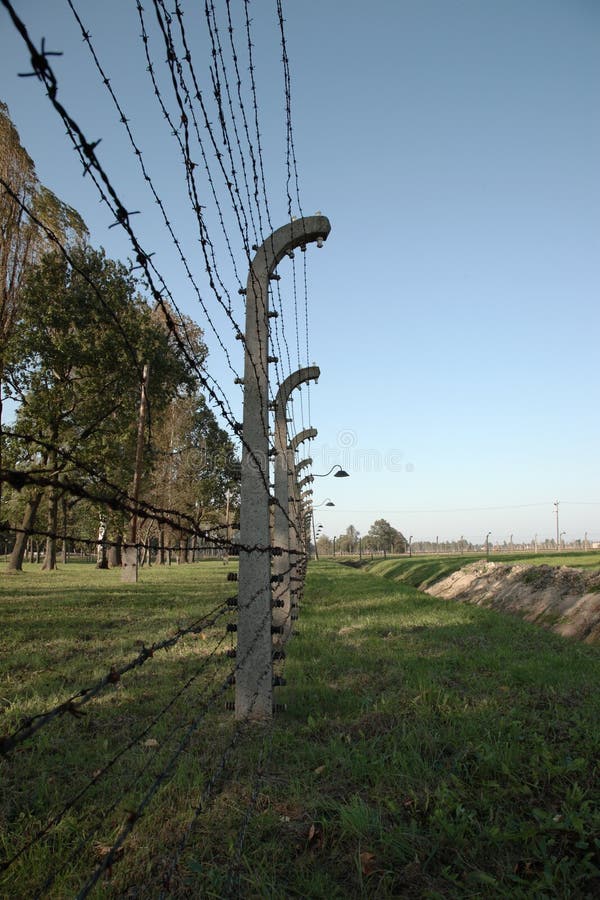Barbed Wire Fence, Auschwitz Concentration Camp Editorial Photography ...