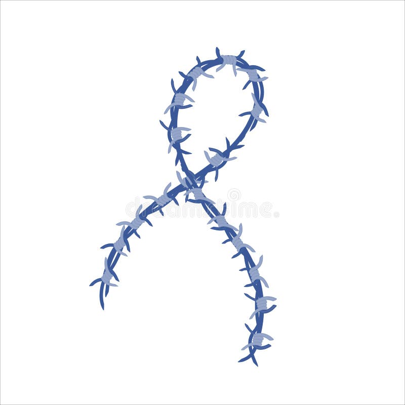 Barbed Wire Fence Barrier Ribbon Frame Illustration Stock Vector ...