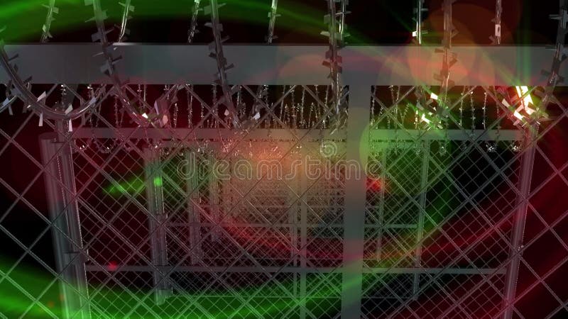 Barbed Wire Fence Loop Animation Stock Footage - Video of metal ...