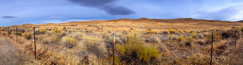 Barbed Wire Fence in the Nevada Desert Stock Image - Image of fence ...