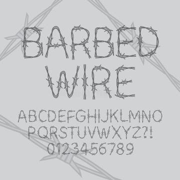 Barbed Wire Font Stock Illustrations – 988 Barbed Wire Font Stock ...