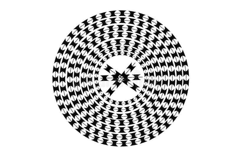 Frame Barbed Wire in Circle Shape Stock Illustration - Illustration of ...