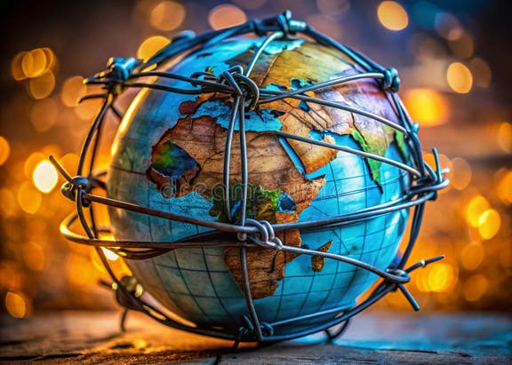 A Barbed Wire Globe Visualizing Global Tensions and International ...