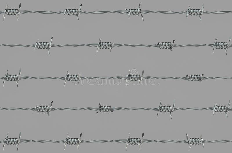 Barbed Wire on Gray Background Stock Image - Image of barbed, line ...