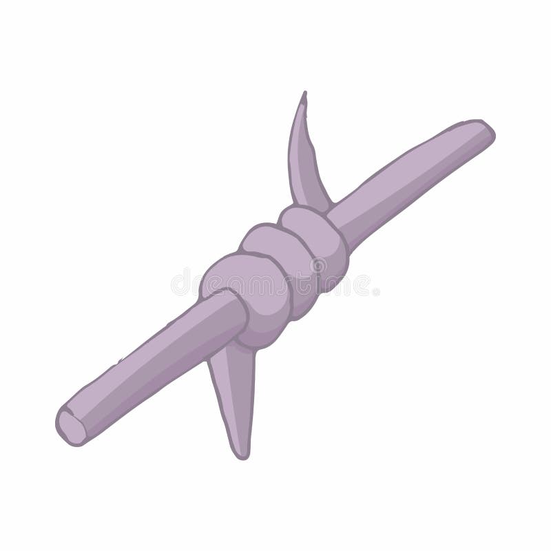 Barbed Wire Icon in Cartoon Style Stock Vector - Illustration of barb ...