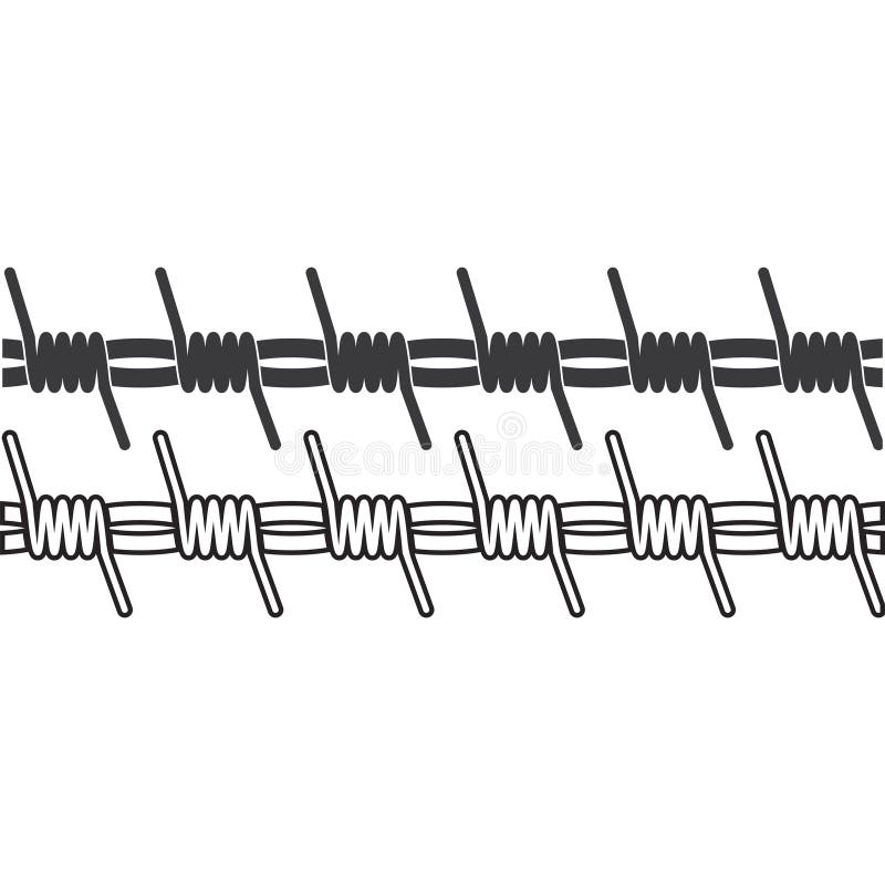 Barbed wire icon stock vector. Illustration of design - 272592276