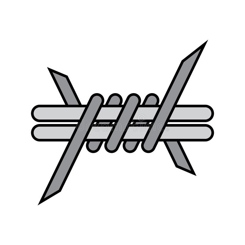 Barbed wire icon stock vector. Illustration of design - 272592276
