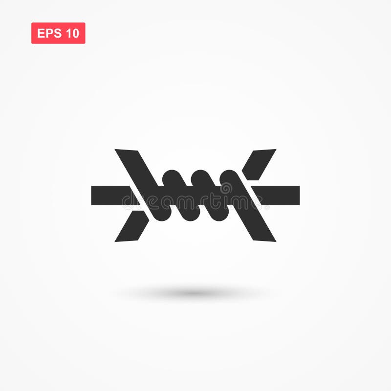 Barbed Wire Icon Vector Isolated 3 Stock Vector - Illustration of ...
