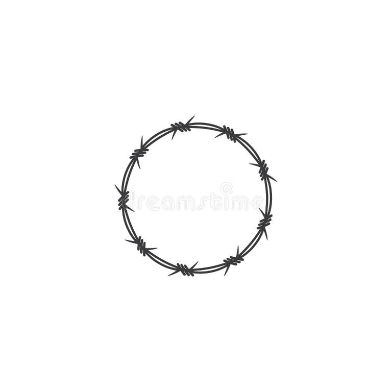 Barbed Wire Circle Border Stock Illustrations – 759 Barbed Wire Circle ...