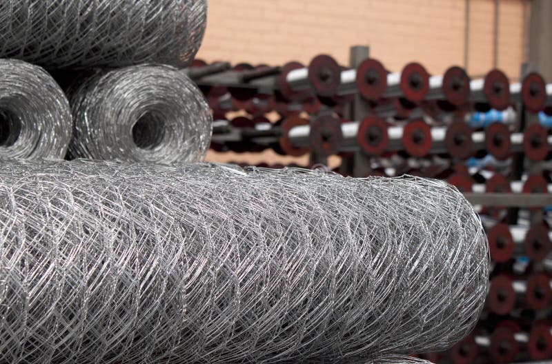 Barbed Wire And Iron Net Roll Stock Image - Image of chain, enclose ...