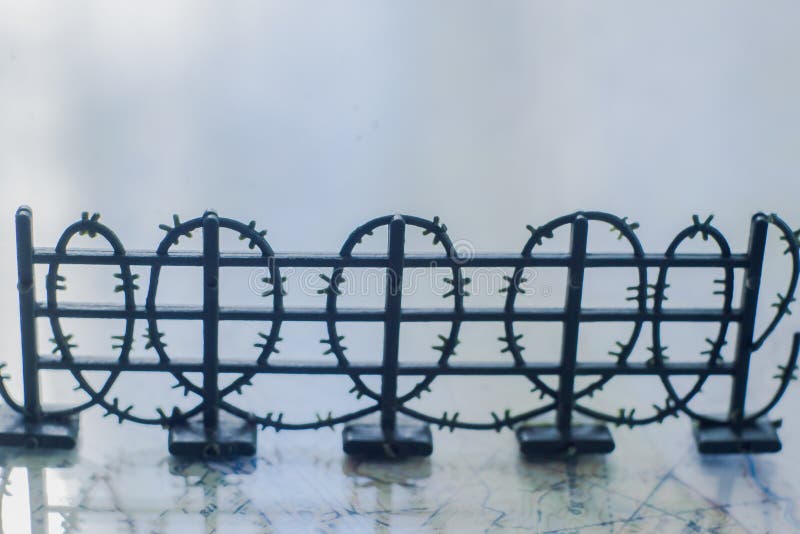 Barbed Wire on the Map of Ukraine. Concept Stock Image - Image of ...