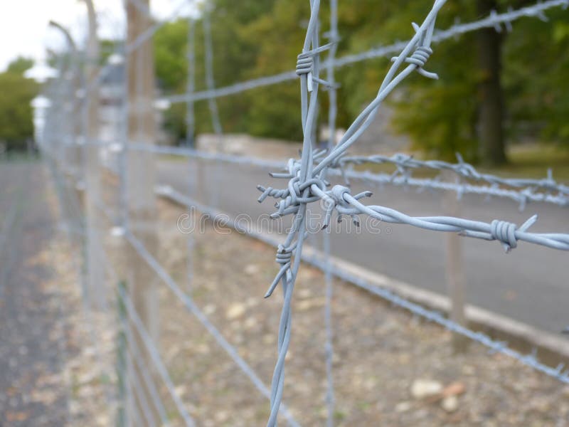 Barbed Wire Outside the German Buchenwald Concentration Camp Editorial ...