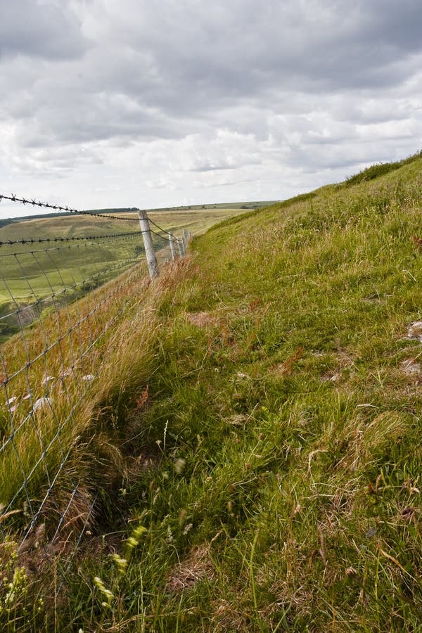 Barbed wire path stock photo. Image of coast, fence, west - 23919832