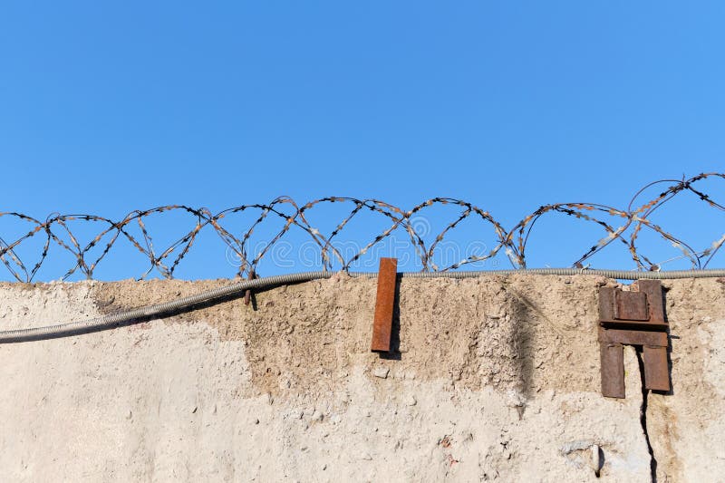 Barbed Wire In The Prison Picture. Image: 4478255
