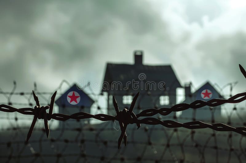 Barbed Wire and Red Stars: a Glimpse into North Korea S Reality Stock ... Barbed Wire and Red Stars: a Glimpse into North Korea S Reality Stock ...
