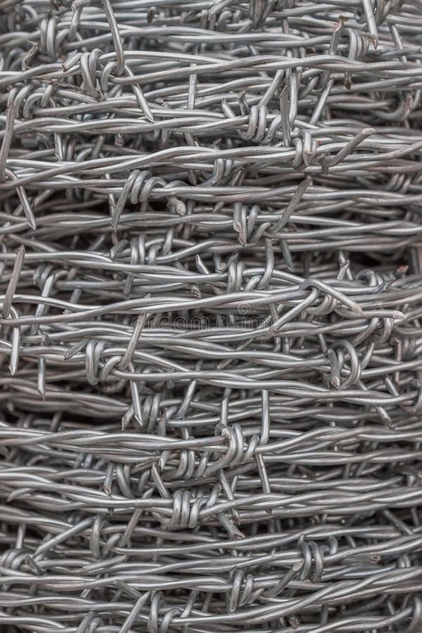 Barbed Wire Roll Background Stock Photo - Image of limit, abstract ...