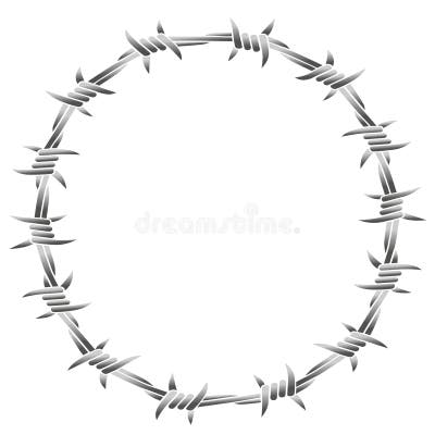 Barbed Wire Circle Border Stock Illustrations – 655 Barbed Wire Circle ...