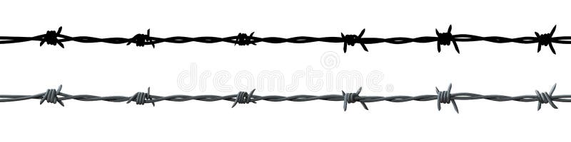 Barbed Wire Seamless Vector Illustration Stock Vector - Illustration of ...