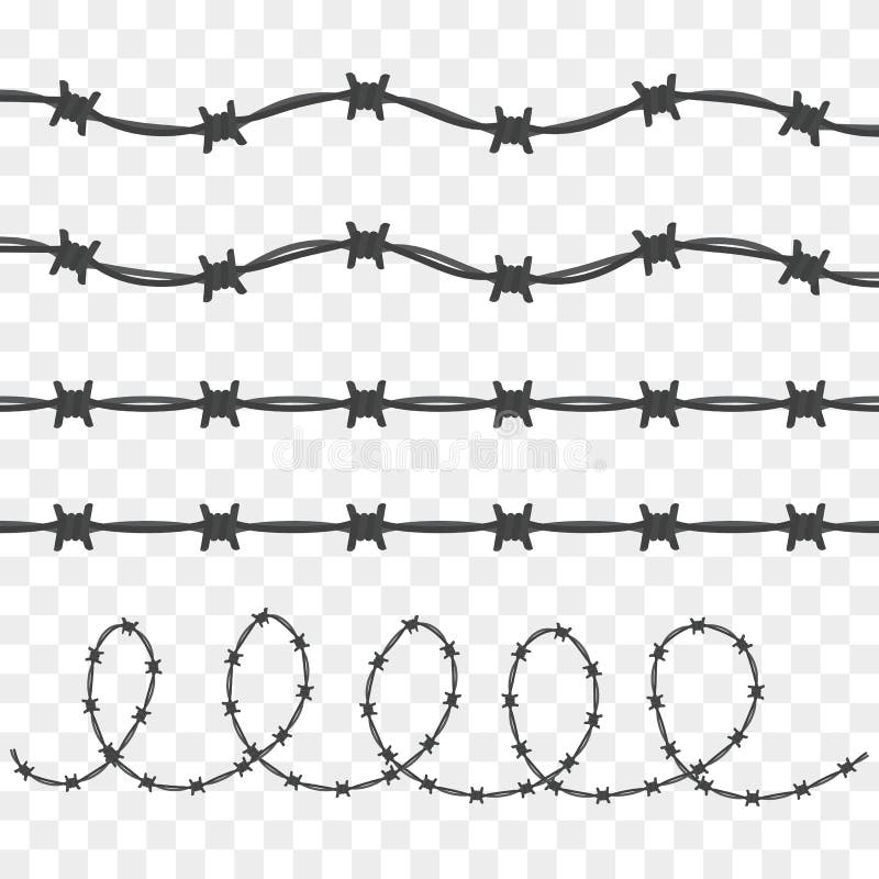 Barbed wire silhouettes stock illustration. Illustration of ...
