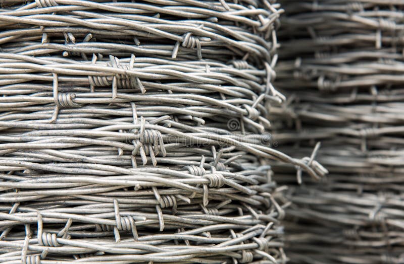 Spool of barbed wire stock photo. Image of sharp, metal - 22527594