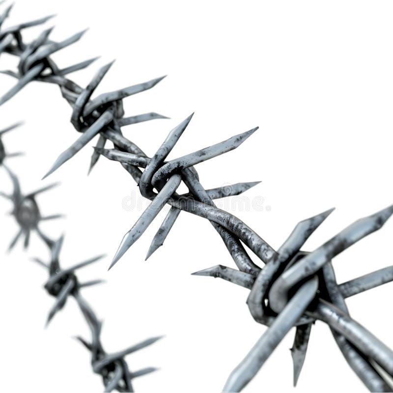 Barbed Wire on Transparent Background - Ai Generated Stock Illustration ...