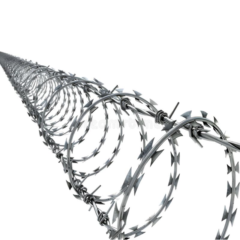Barbed Wire on Transparent Background - Ai Generated Stock Illustration ...
