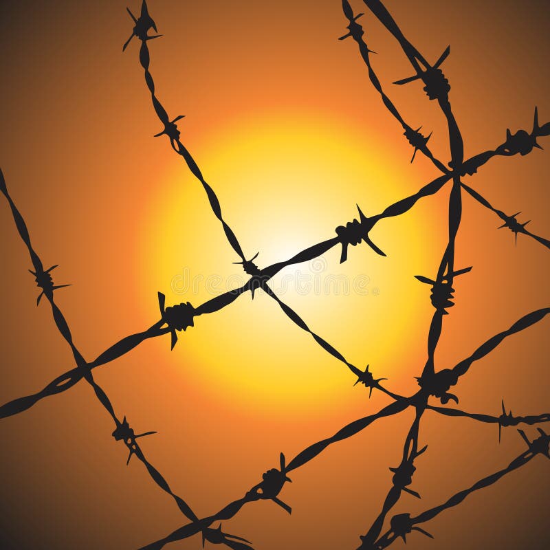 Barbed Wire Silhouette Stock Illustrations – 4,519 Barbed Wire ...