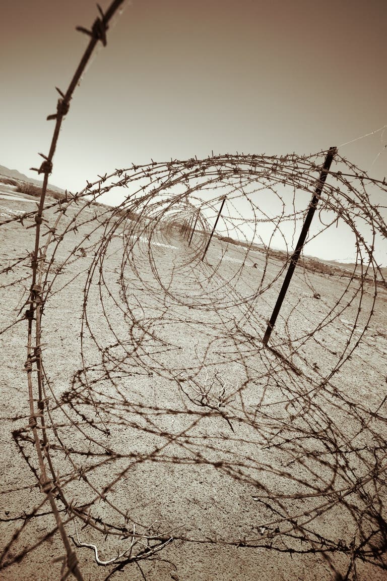 191 Barbed Border Wire Desert Stock Photos - Free & Royalty-Free Stock ...